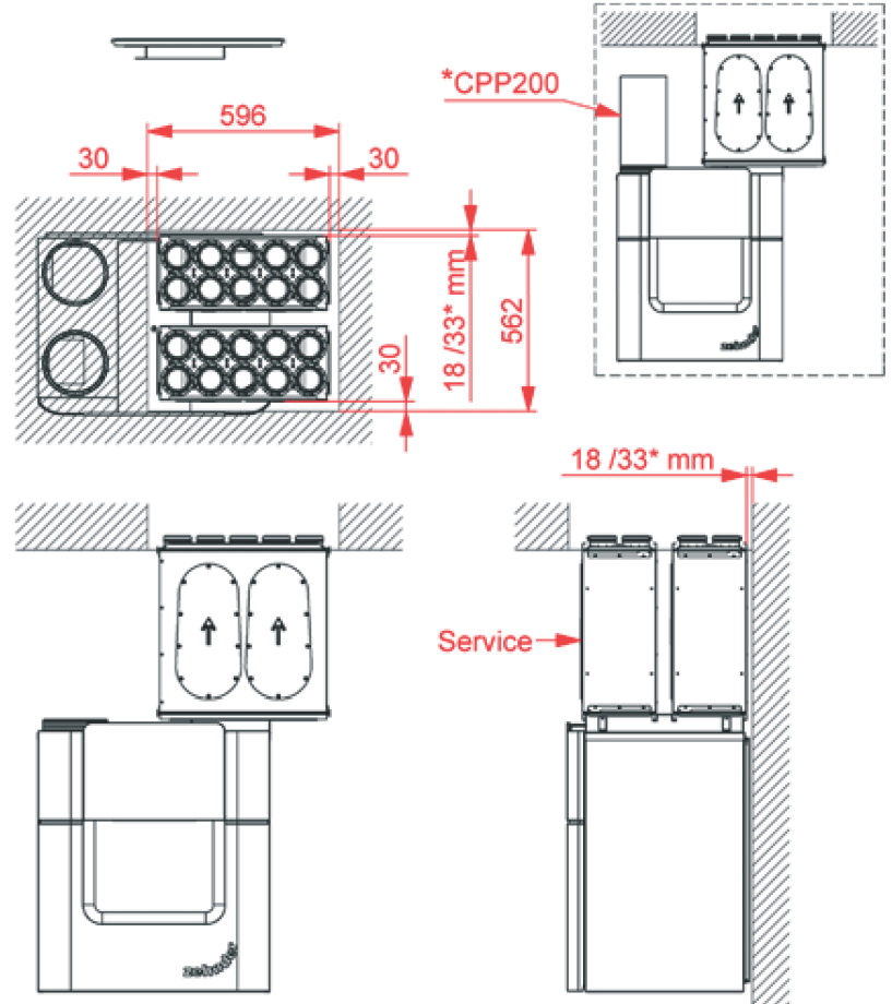 Kit de montage pour ComfoWell/ComfoAir Q - Fiabishop